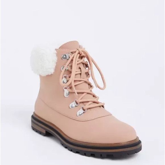 torrid | Shoes | Torrid Blush Shearling Boots | Poshmark